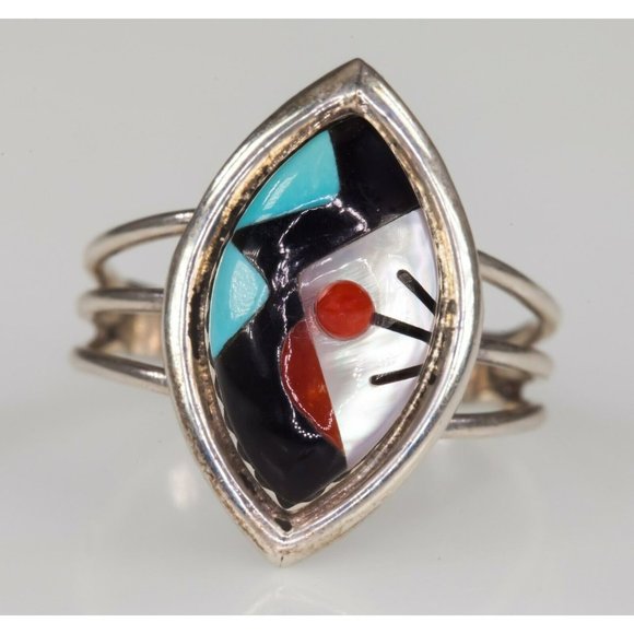 Virginia Quam | Jewelry | Zuni Sterling Silver Inlay Ring By Virginia ...